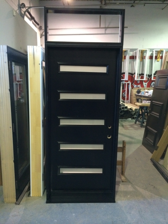 Modern Contemporary Front Exterior Door During Manufacturing - Modern Doors