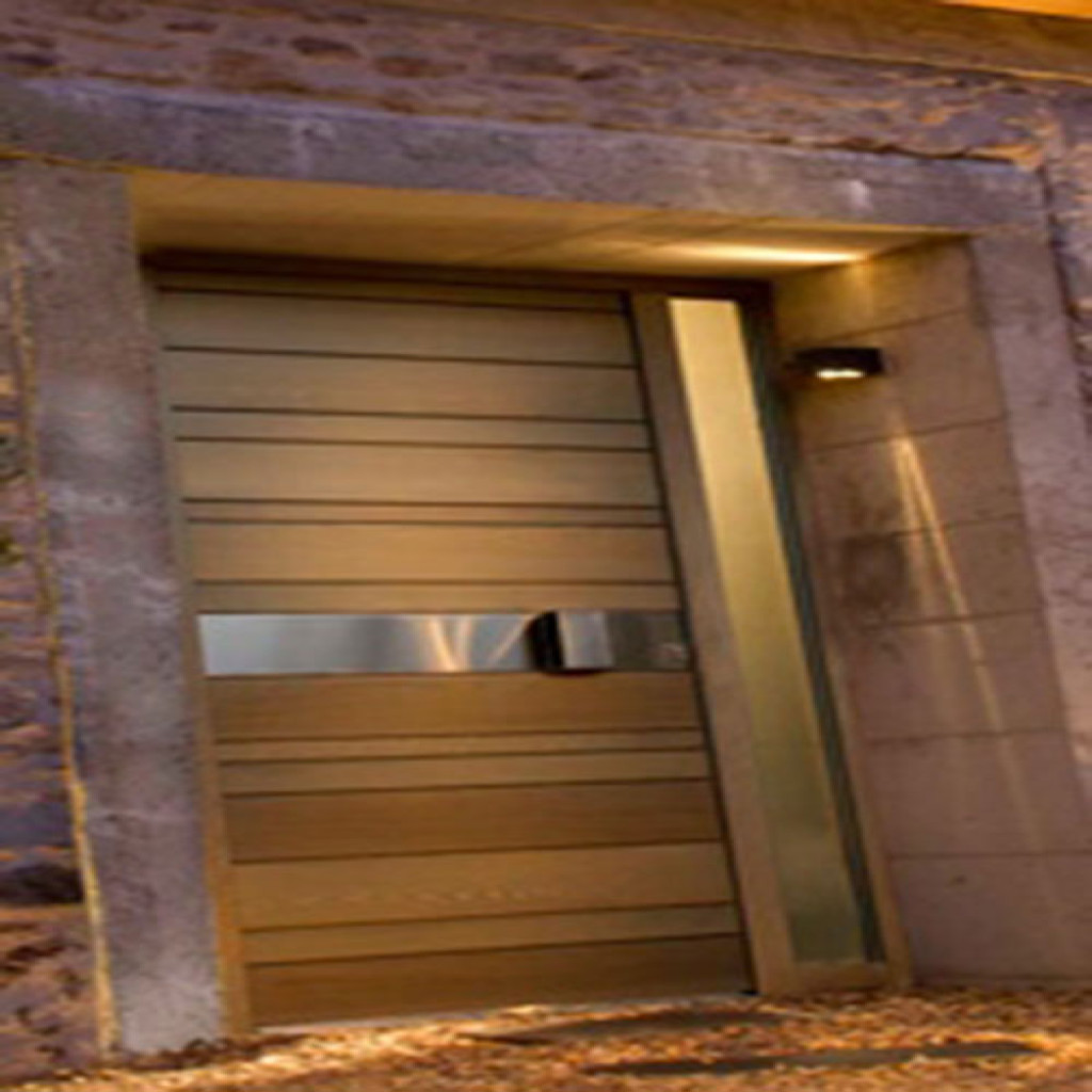 Modern Contemporary Front Entry Wood-Doors-with-Transom