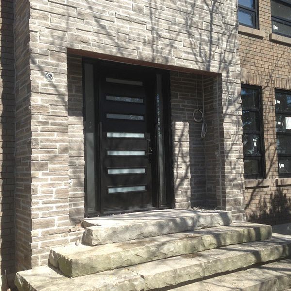 Modern Contemporary Doors with Horizontal Strip and Lites
