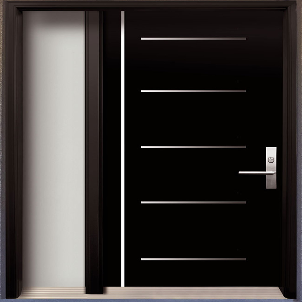 Modern Contemporary Door -Modern Wood Door with Stainless Steel S ...