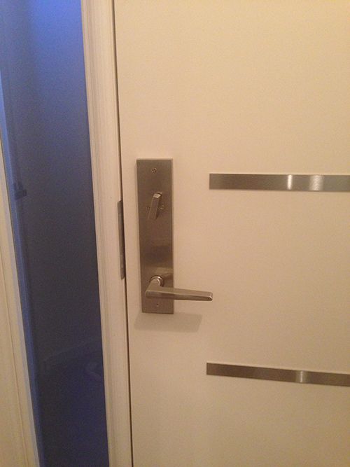 Fiberglass Modern Door with Multi Point Lock and Stainless Steel strips ...