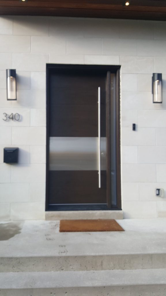 Modern Single Front Entry Door Stainless Steel Panel - Modern Doors