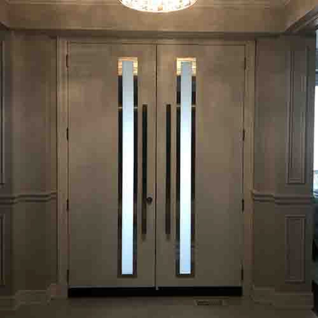 Modern Contemporary Double Doors With Glass Inserts - Modern Doors