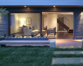 Zero sight line sliding door