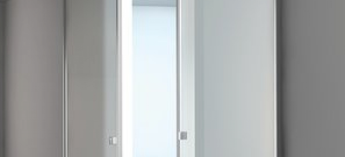 White Glass Modern Interior Sliding Doors
