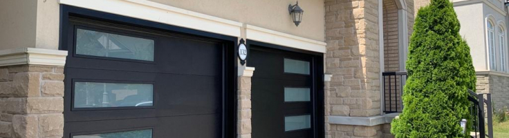 Modern Double Garage Doors Side 4 Panel Glass3 - Modern Doors
